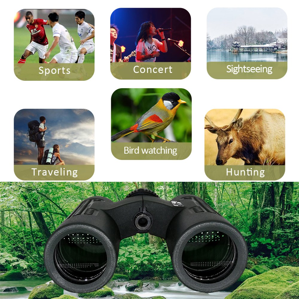 Flat - field Binoculars ED Glass 8x33 Bird Watching Binoculars
