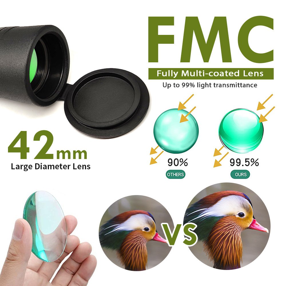 Factory 10x42 HD Optics Glass Monocular Multi-Coated Telescope